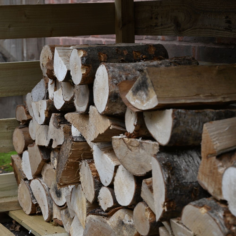 Forest Large Pent Log Store - elbec garden buildings