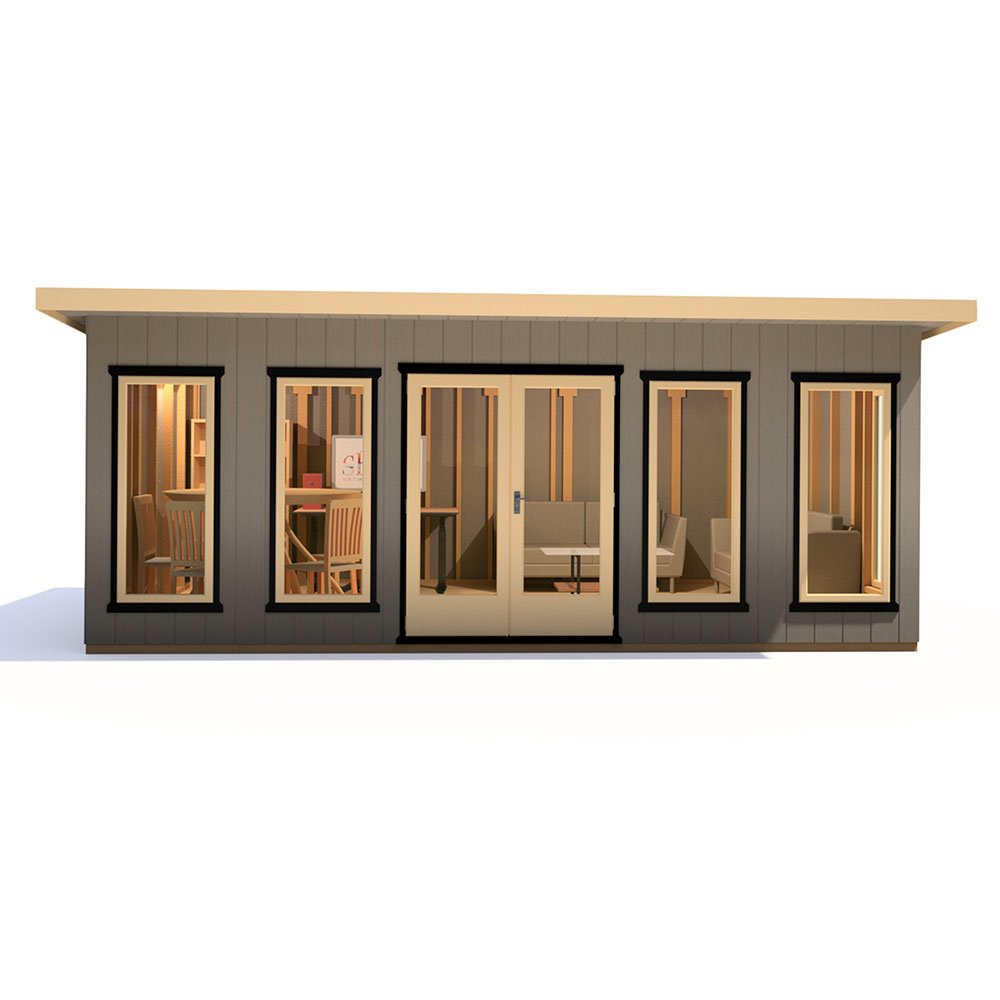 Shire 20 x 12 Cali Pent Garden Office - elbec garden buildings