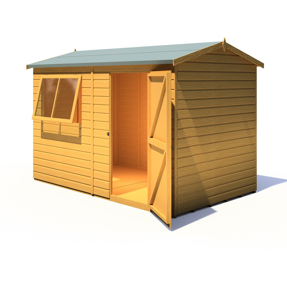 10x6 Lewis Reverse Apex Shed RHS Door - elbec garden buildings