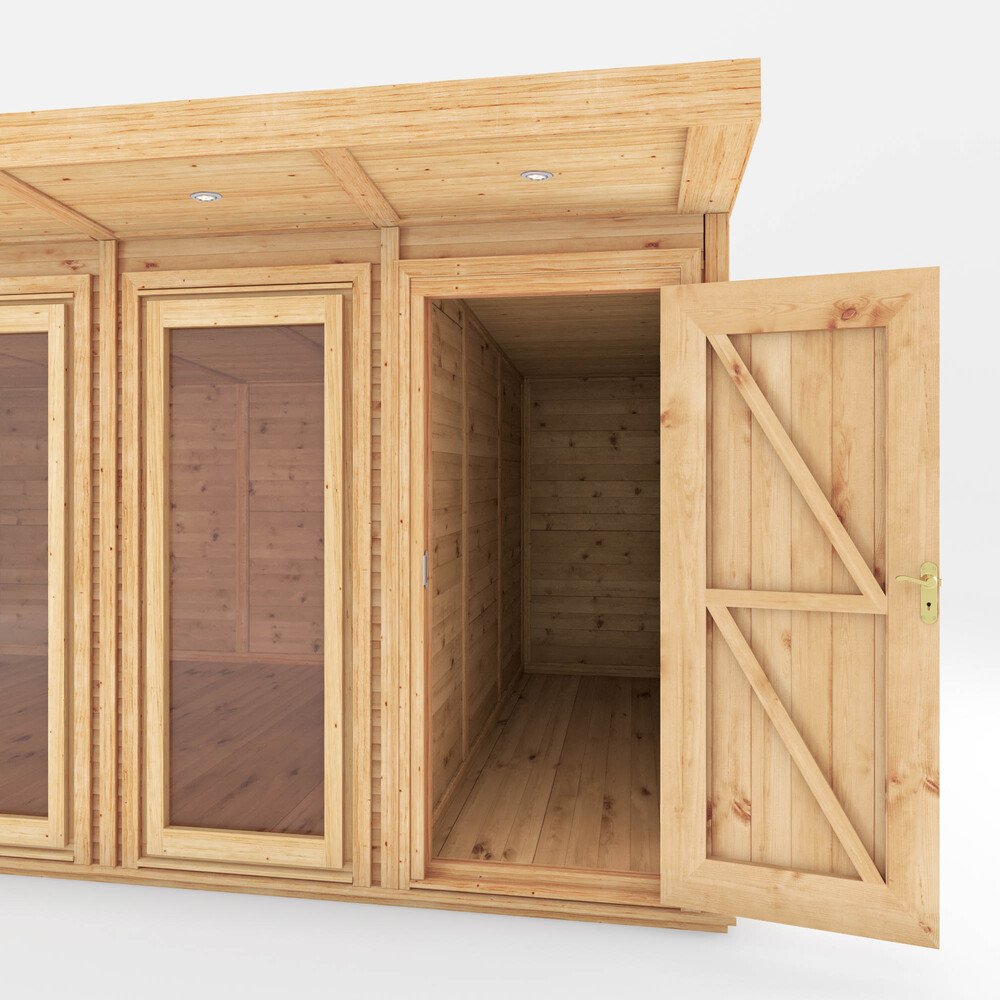 6mx3m Insulated Garden Room + Side Shed - elbec garden buildings