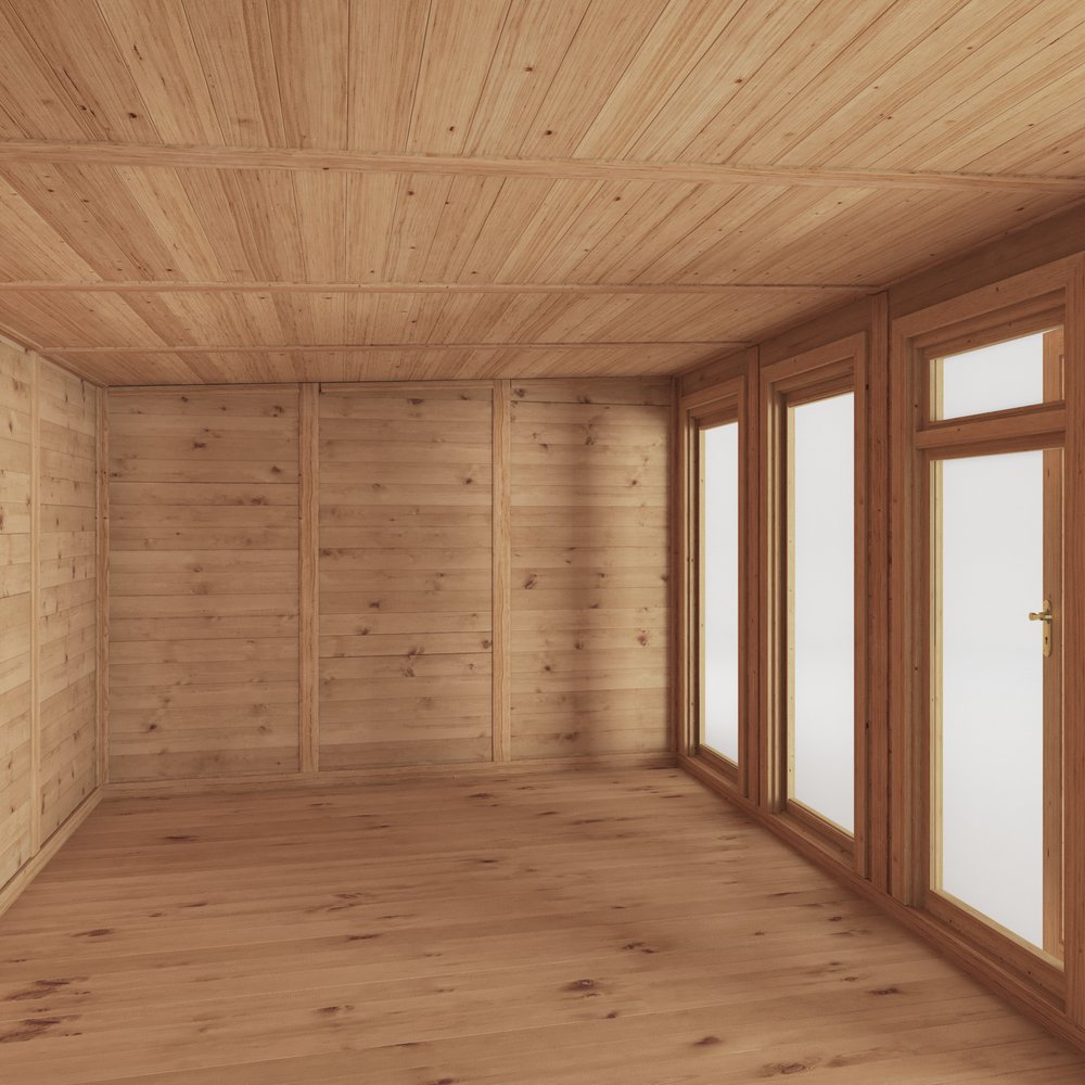 6mx3m Insulated Garden Room + Side Shed - elbec garden buildings