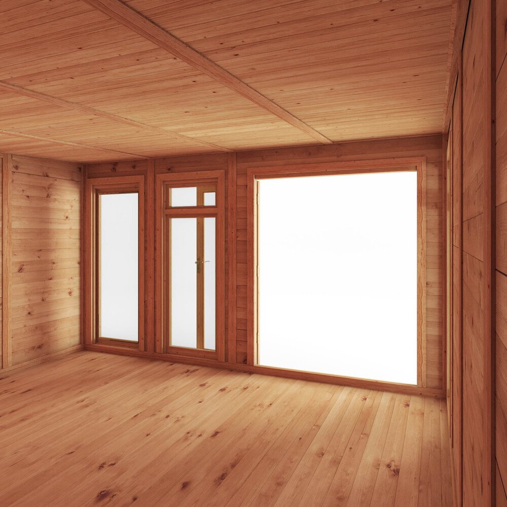 5mx4m Insulated Garden Room + Side Shed - elbec garden buildings