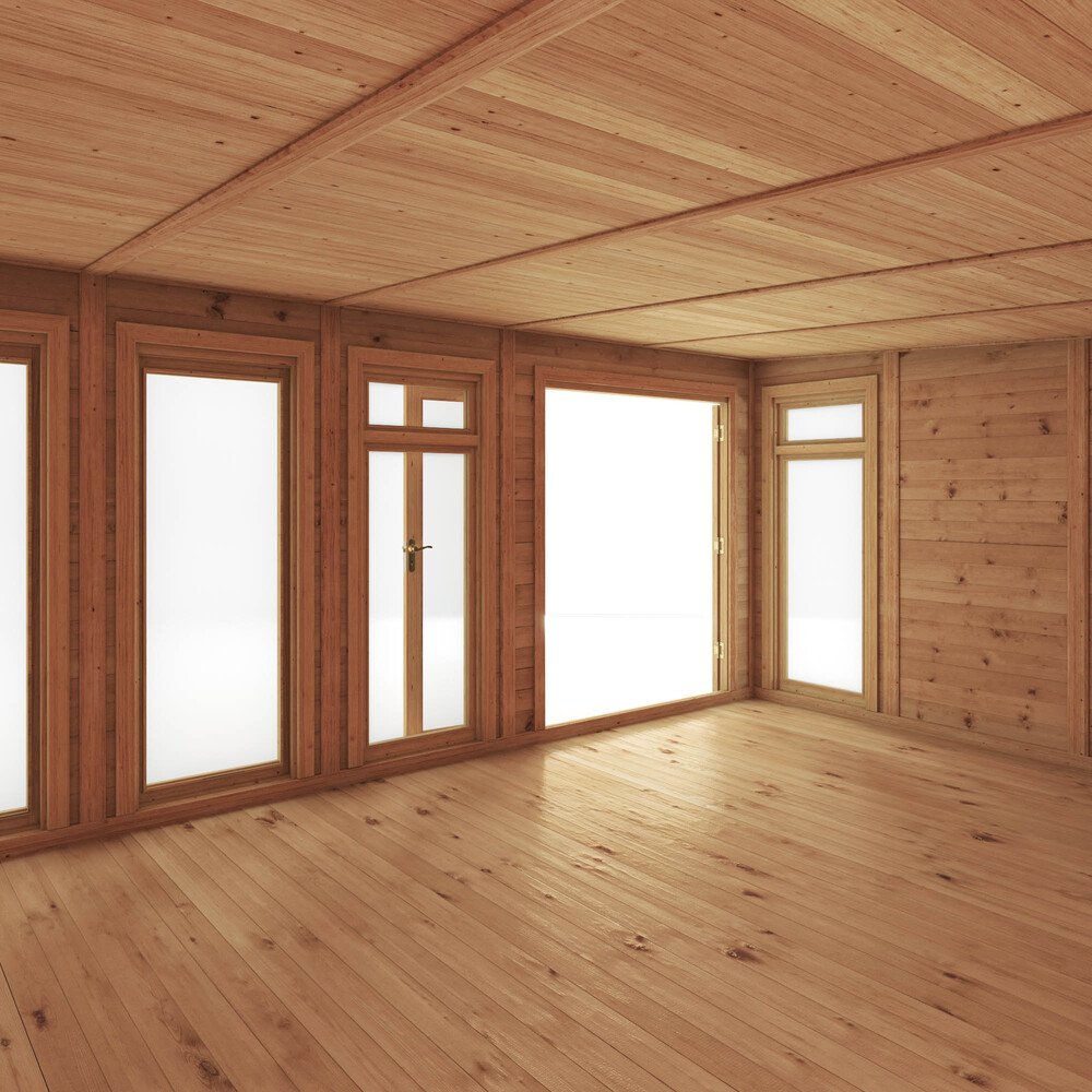 6mx4m Insulated Garden Room + Side Shed - elbec garden buildings