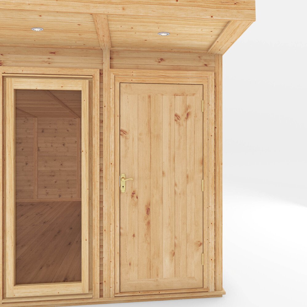 6mx4m Insulated Garden Room + Side Shed - elbec garden buildings