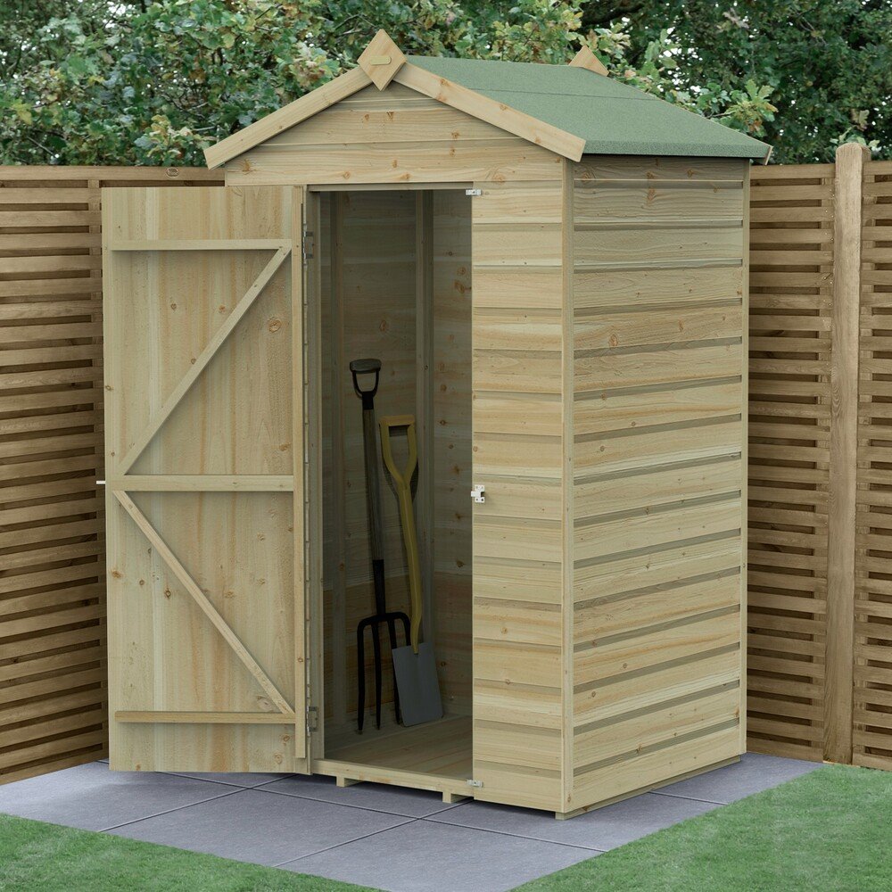 Forest 4x3 Apex Shed Windowless - elbec garden buildings