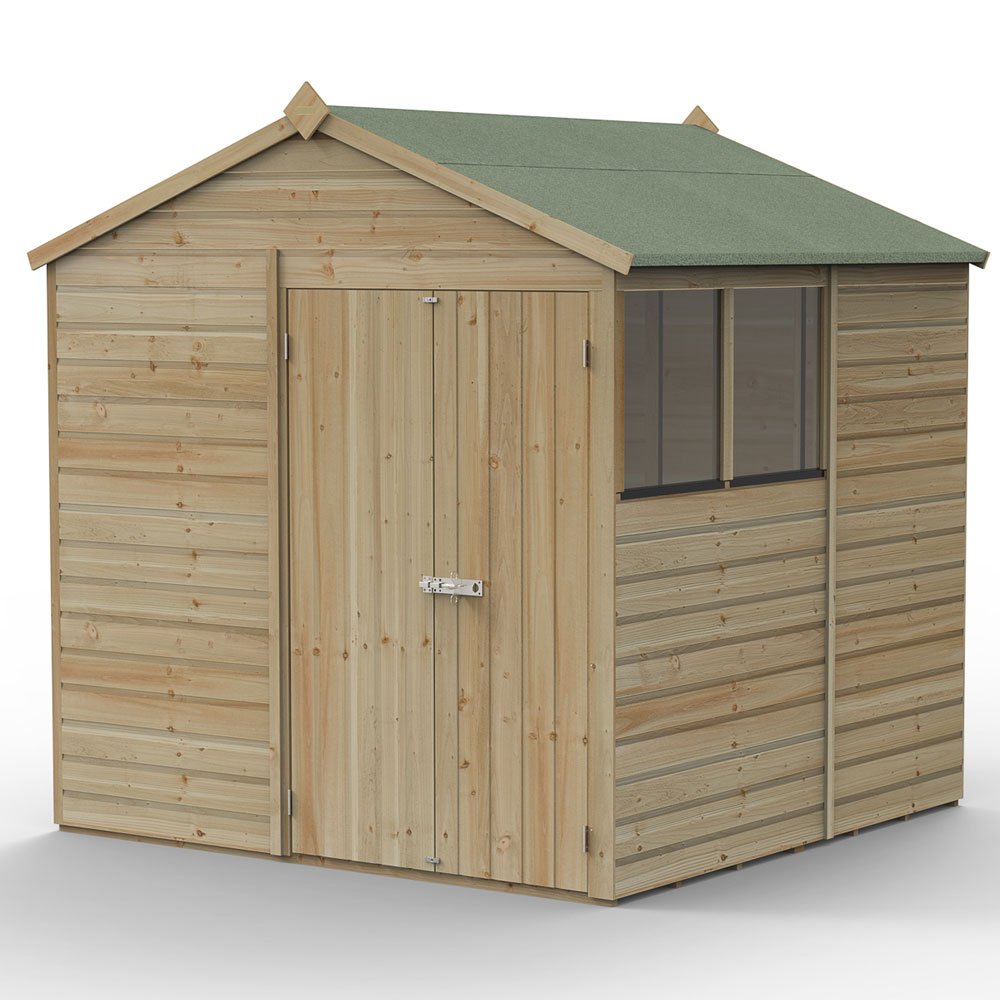 Forest Beckwood 7x7 Shiplap Apex Shed - elbec garden buildings
