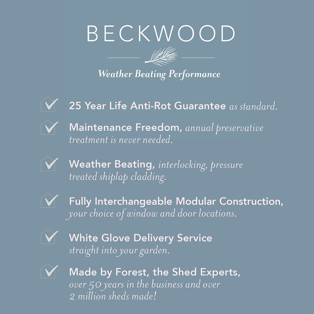 8x6 Forest Beckwood Apex Shed - elbec garden buildings