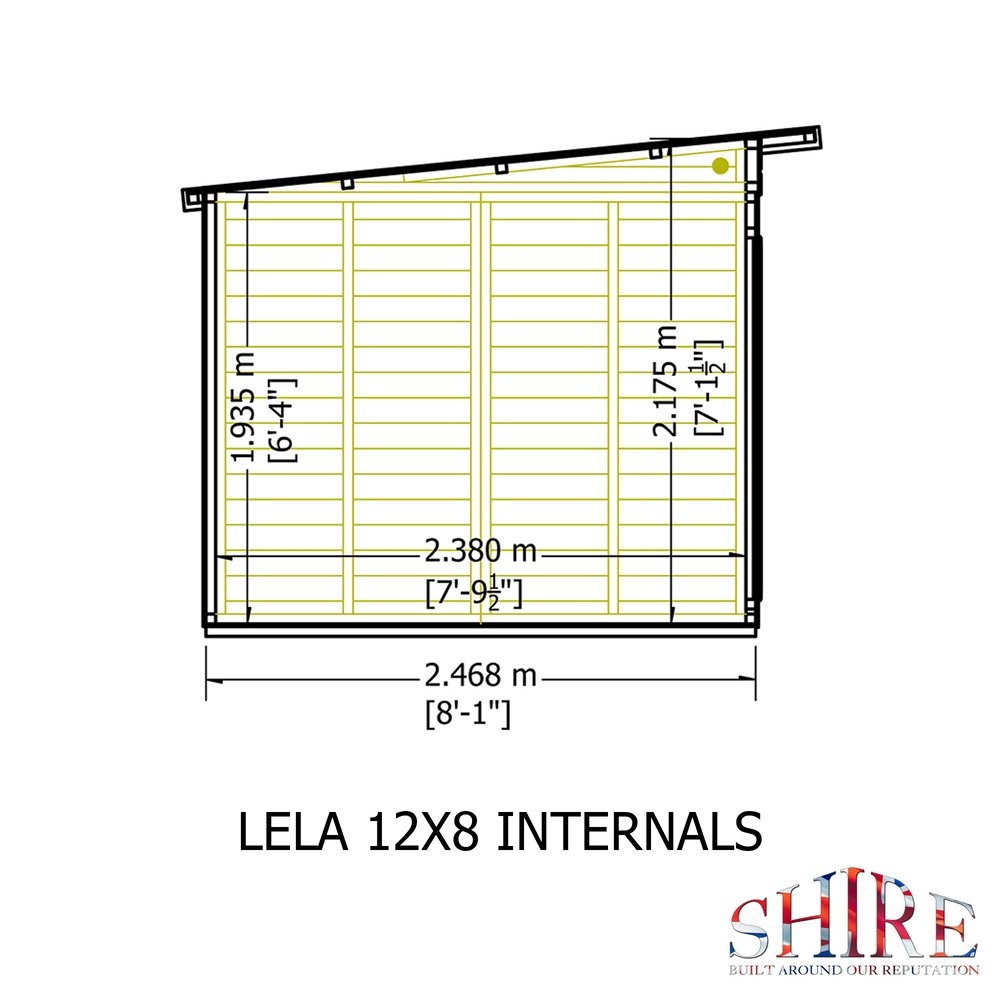 12x8 Shire Lela Summerhouse - elbec garden buildings