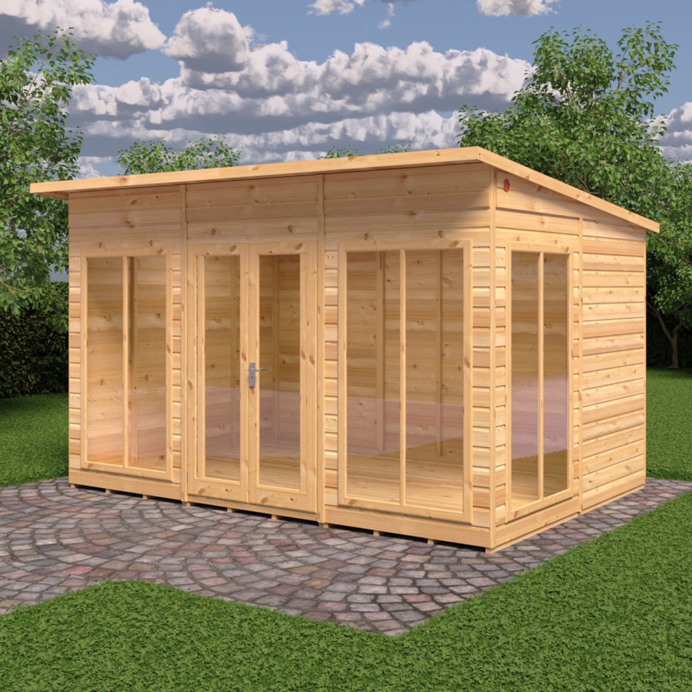 12x8 Shire Lela Summerhouse - elbec garden buildings