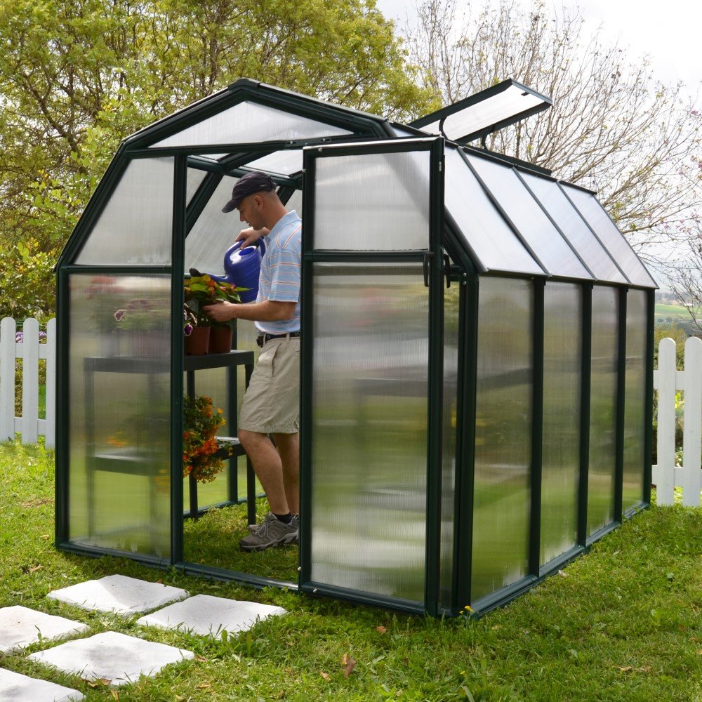 Palram Canopia EcoGrow Polycarbonate Greenhouse 6x8 - elbec garden ...
