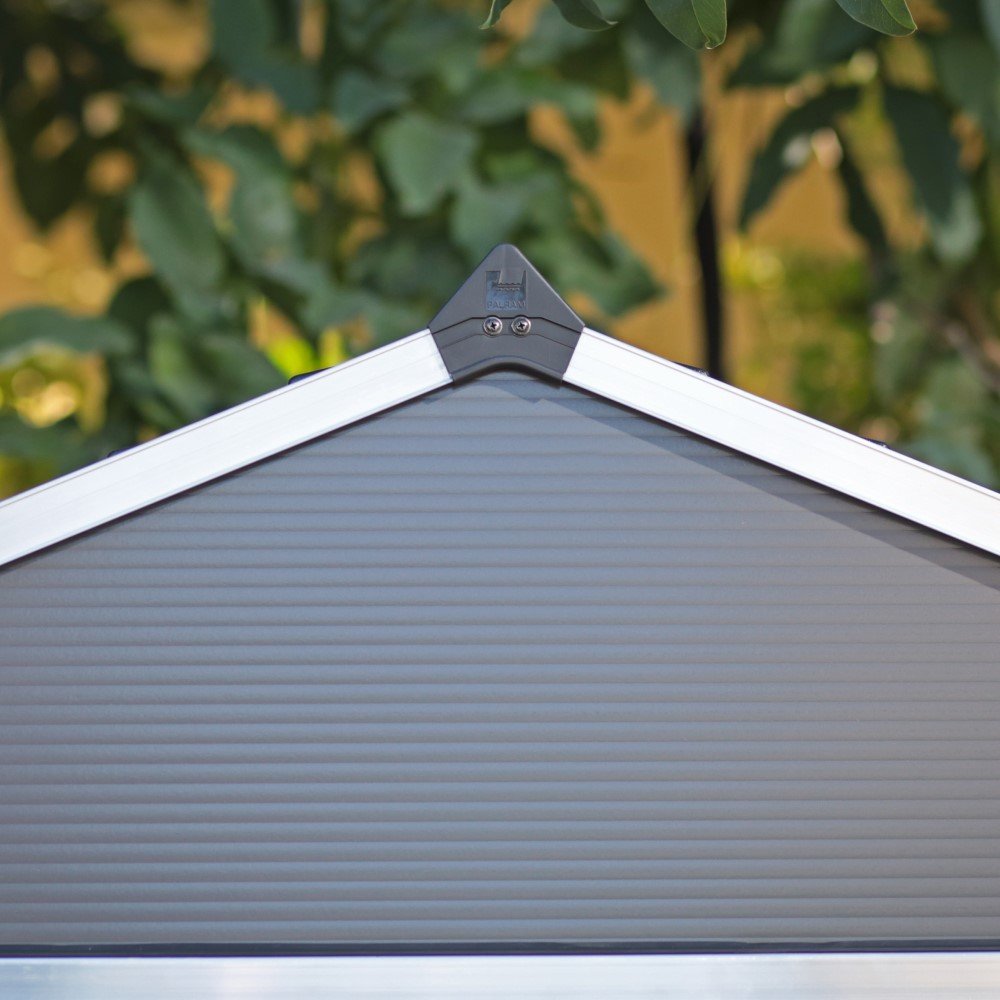Palram Rubicon 6x5 Plastic Shed in Dark Grey - elbec garden buildings