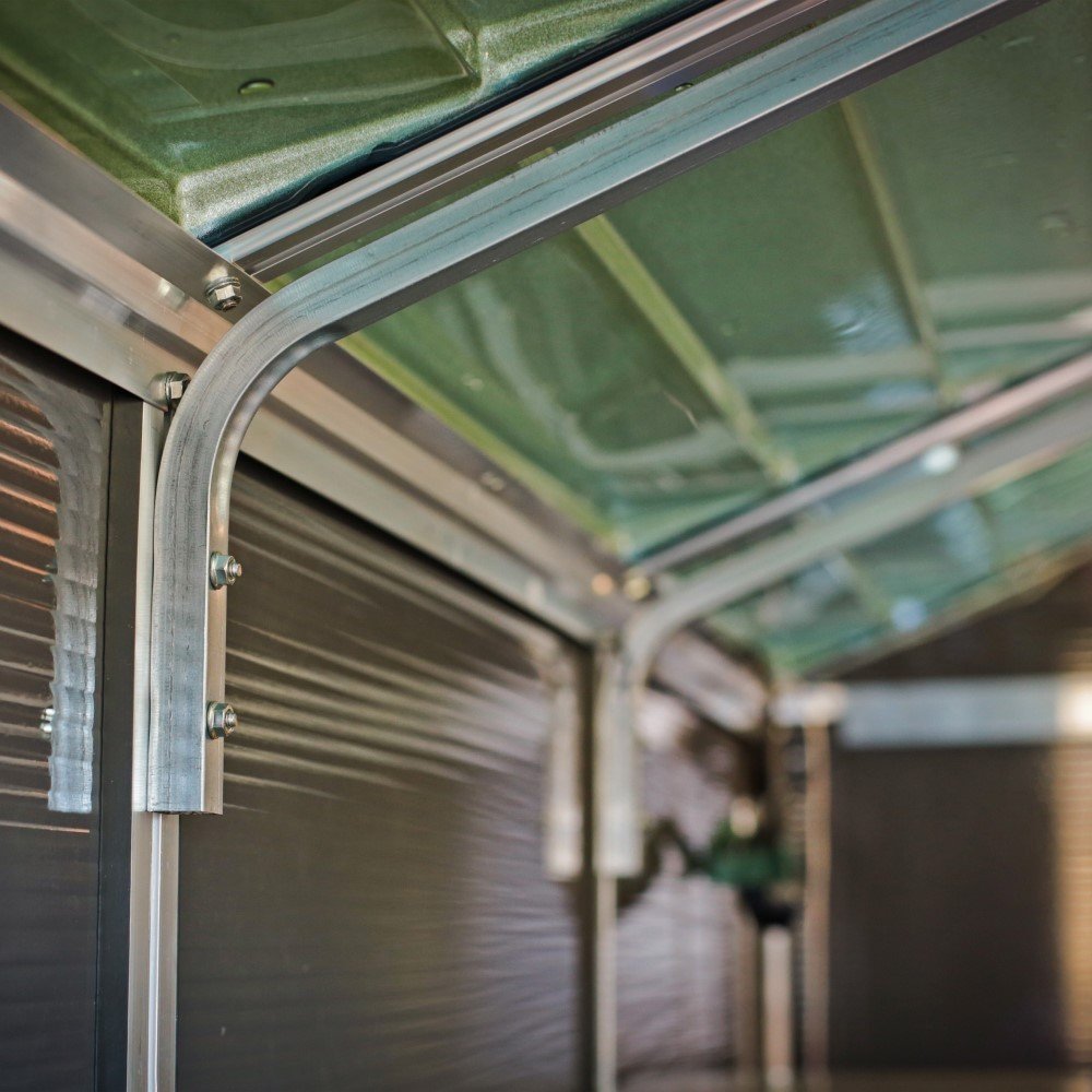 Palram Rubicon 6x10 Plastic Shed in Dark Grey - elbec garden buildings