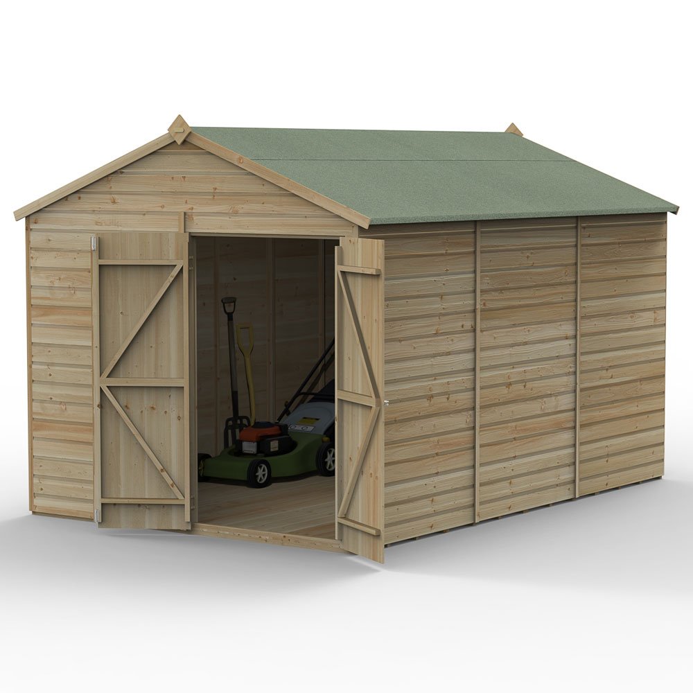 Forest 12x8 Apex Shed Windowless - elbec garden buildings
