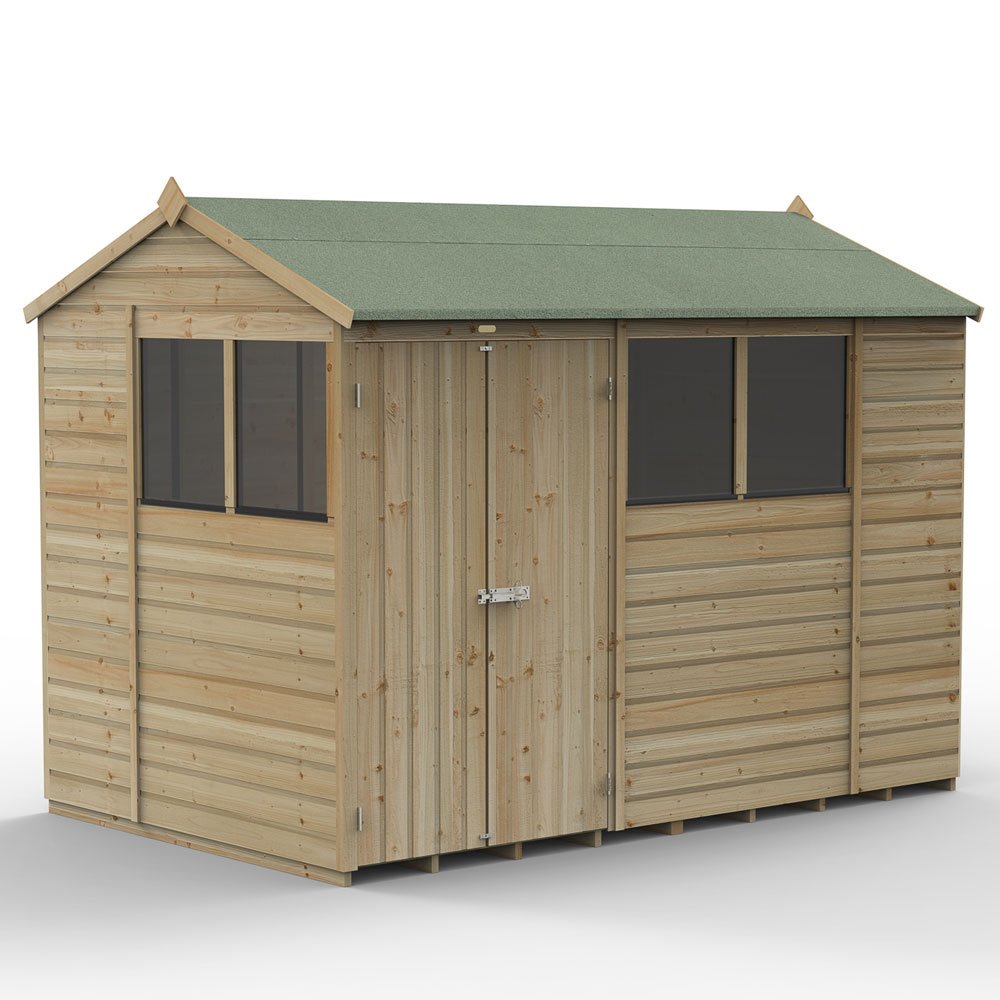 10x6 Forest Beckwood Reverse Apex Shed - elbec garden buildings