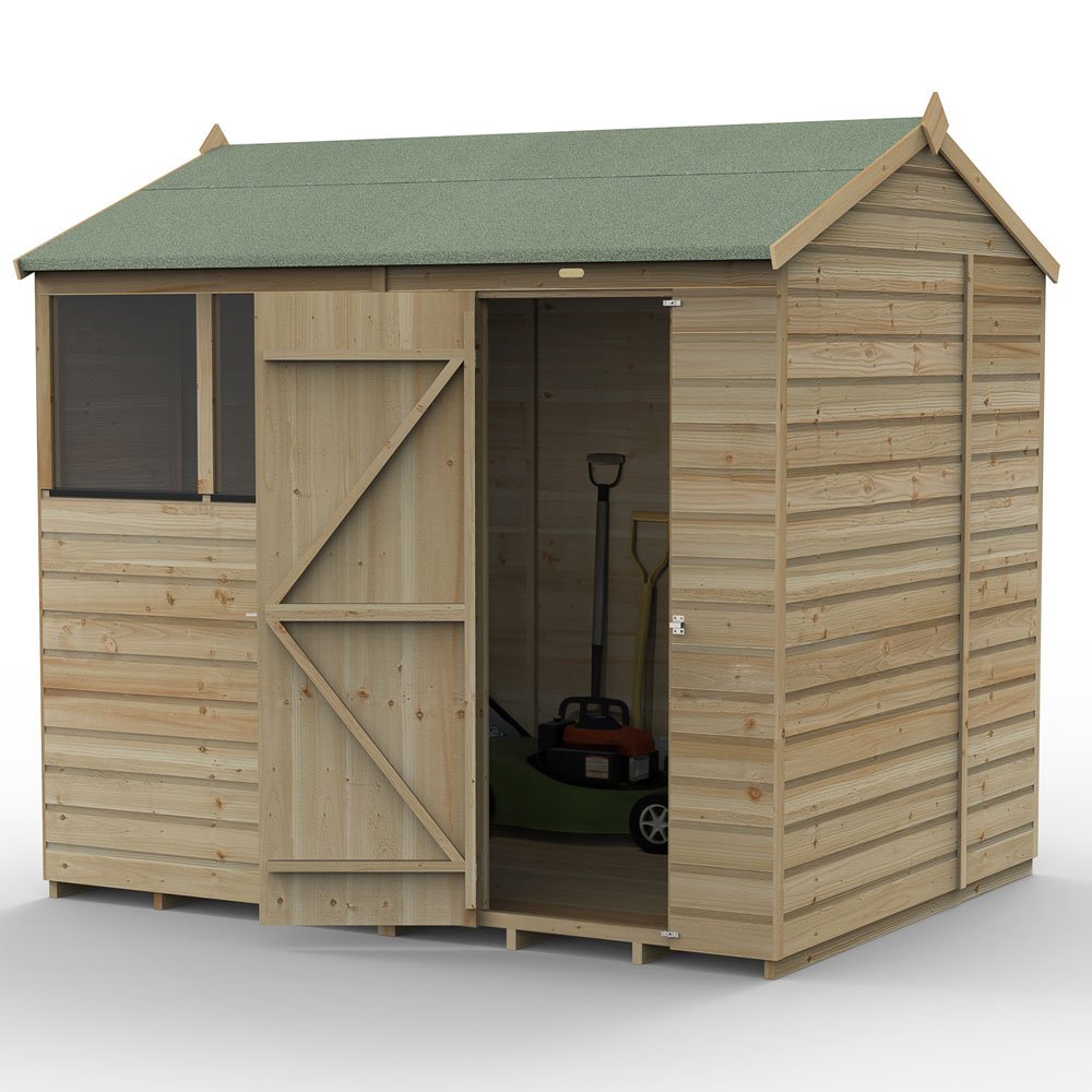 8x6 Forest Beckwood Reverse Apex Shed - elbec garden buildings