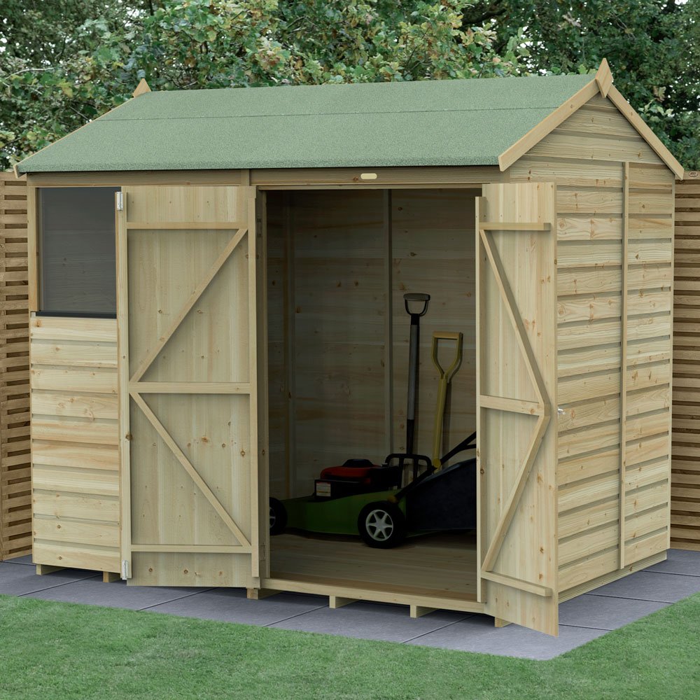 8x6 Forest Beckwood Reverse Apex Shed - elbec garden buildings