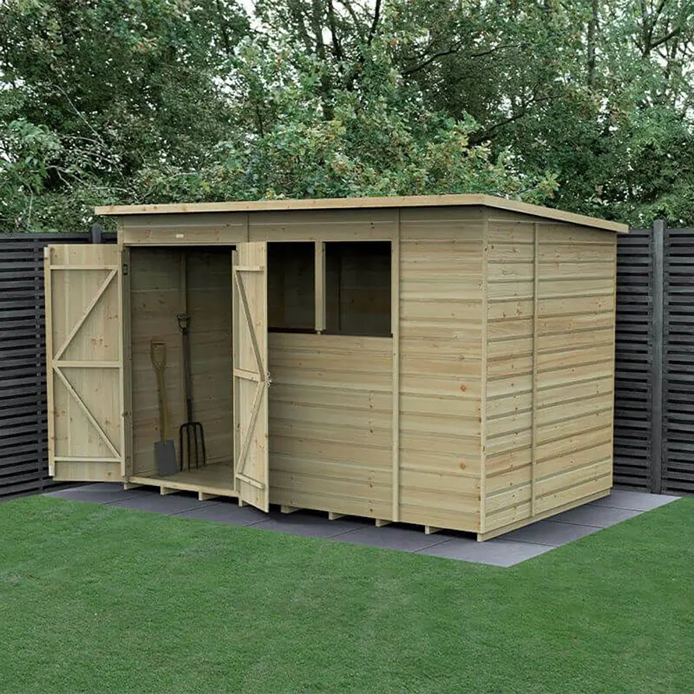 Forest Beckwood 10x6 Pent Shed - elbec garden buildings