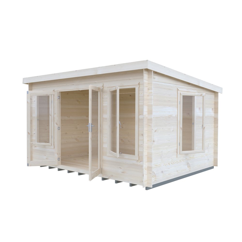 10x13 Shire Emneth Log Cabin 19mm walls - elbec garden buildings
