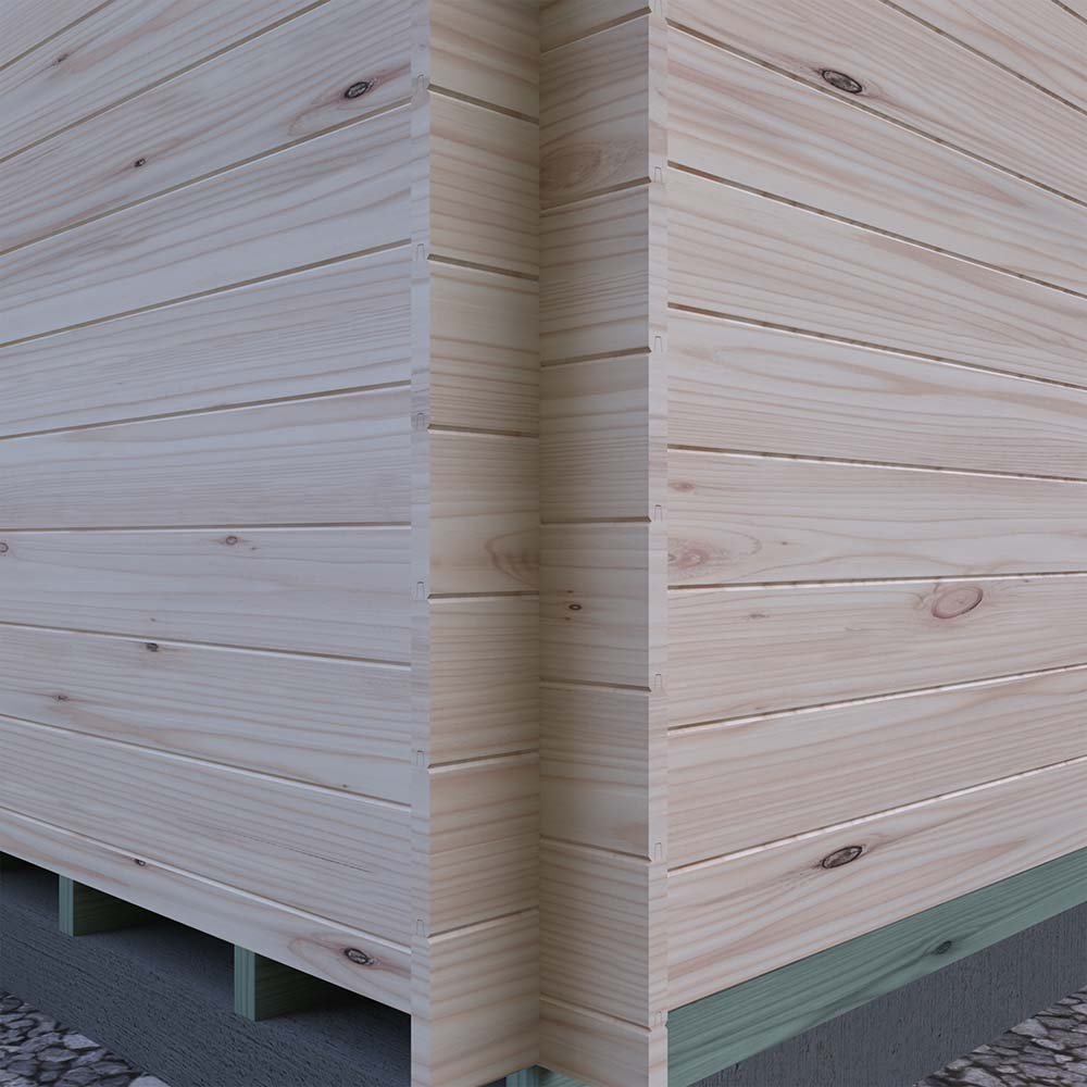 10x13 Shire Emneth Log Cabin 19mm walls - elbec garden buildings