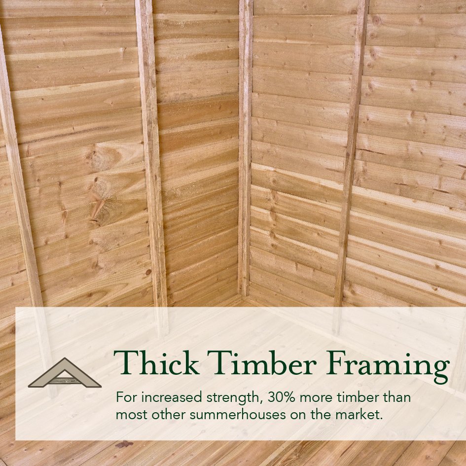 6x4 Forest Oakley Summerhouse Pressure Treated - elbec garden buildings