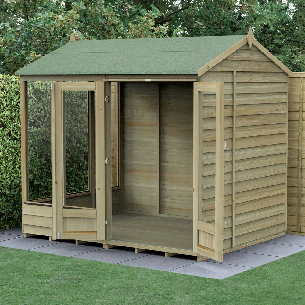 Forest 8x6 Oakley Reverse Apex Summerhouse - elbec garden buildings