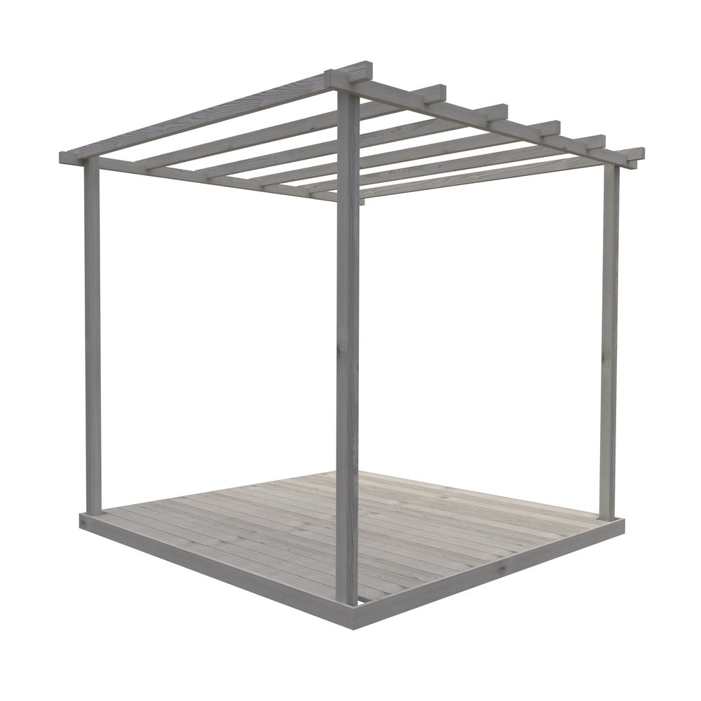 Shire Ivy 8x8 Pergola with Deck - elbec garden buildings