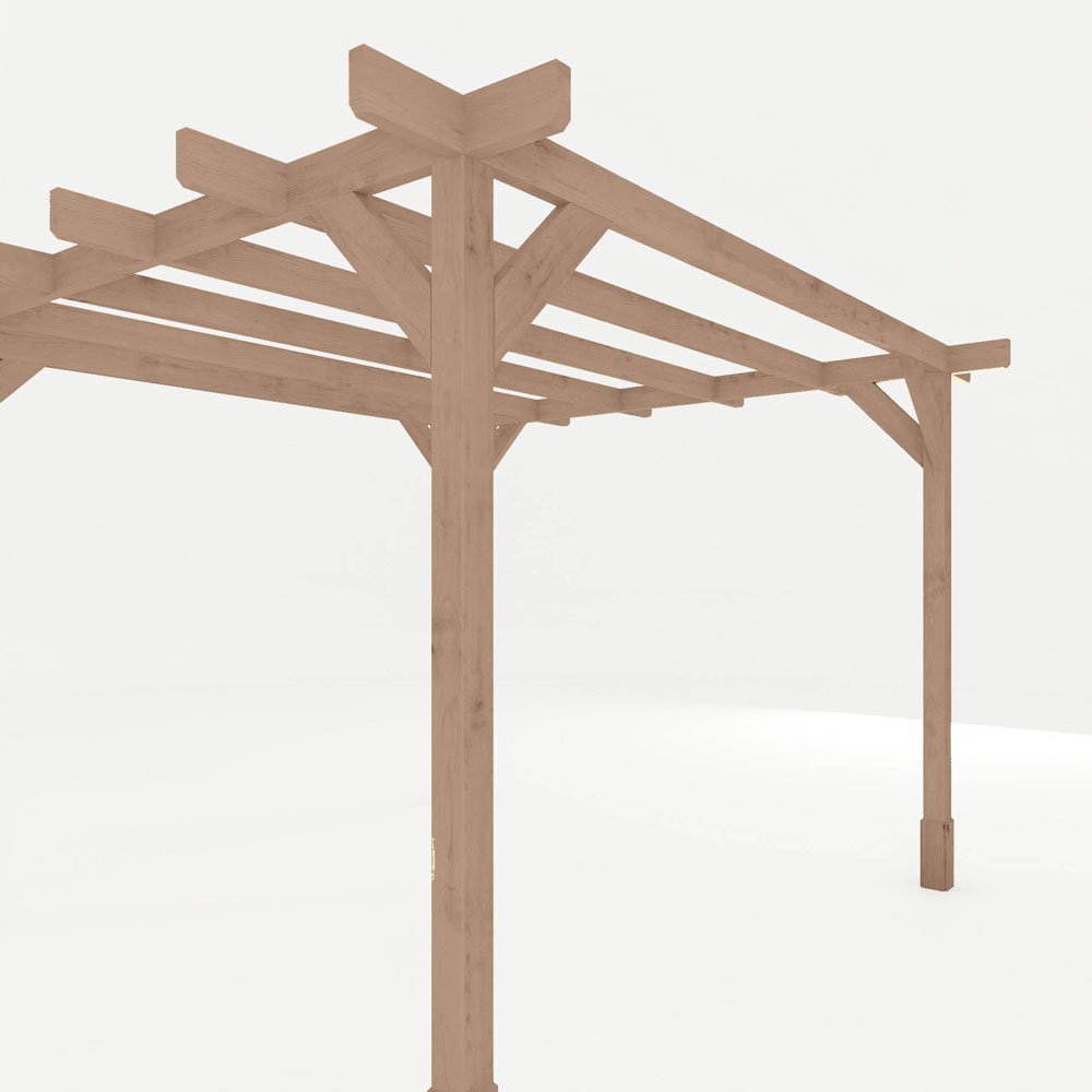 Mercia 3mx3m Pressure Treated Trent Pergola - elbec garden buildings