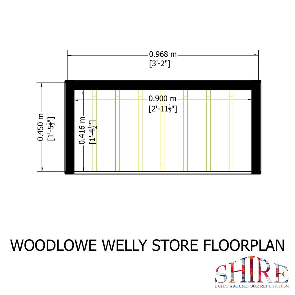 Shire Woodlowe Welly Store 3x2 Pressure Treated - elbec garden buildings
