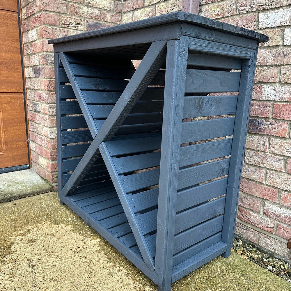 Shire Country Woodlowe Cross Log Store 3x1 - elbec garden buildings