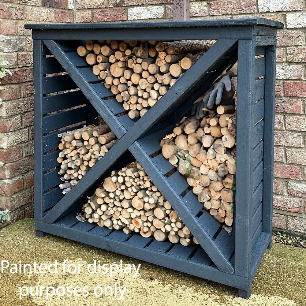 Shire Country Woodlowe Cross Log Store 3x1 - elbec garden buildings