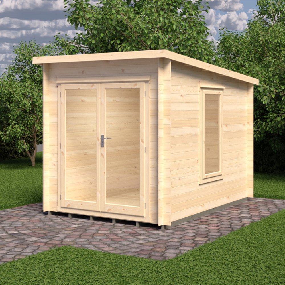 10x7 Shire Emneth Log Cabin 19mm walls - elbec garden buildings