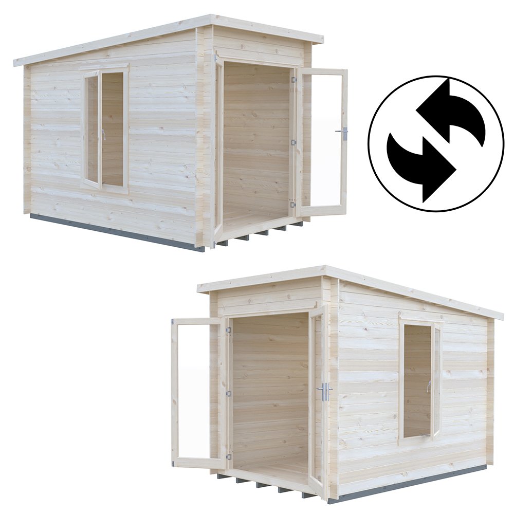 10x7 Shire Emneth Log Cabin 19mm walls - elbec garden buildings