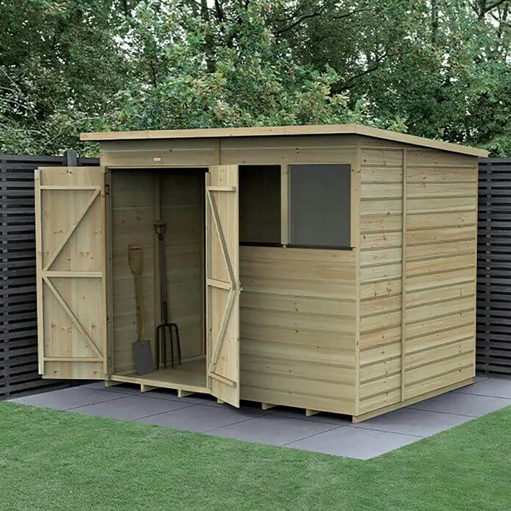Forest Beckwood 8x6 Pent Shed - elbec garden buildings