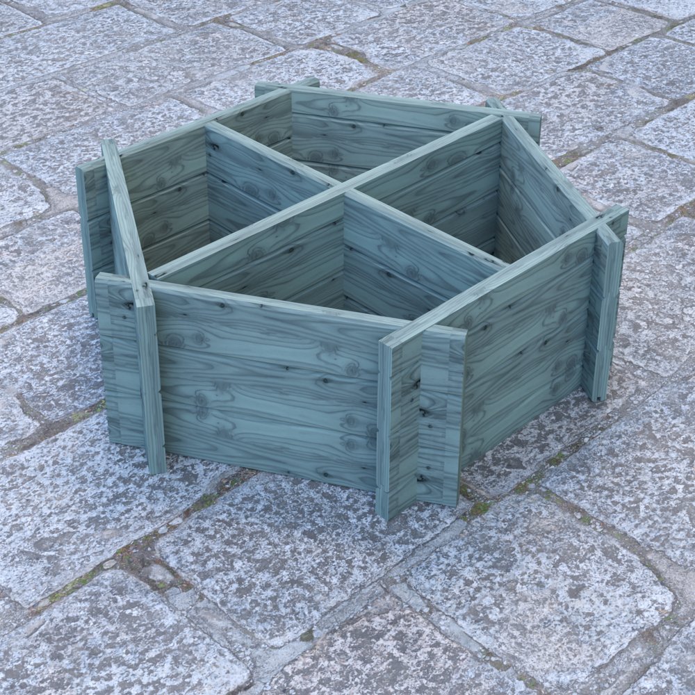 Shire Hexagonal Planter Medium - elbec garden buildings