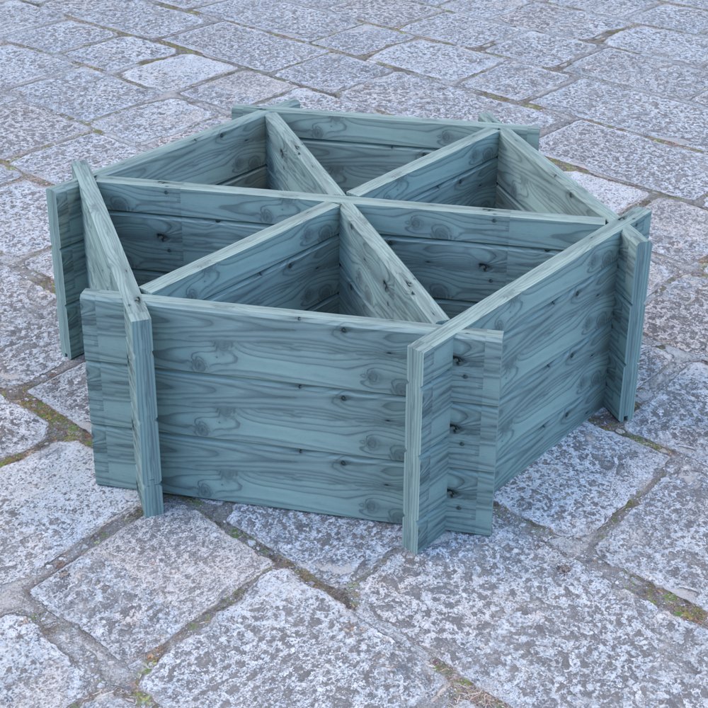 Shire Hexagonal Planter Large - elbec garden buildings