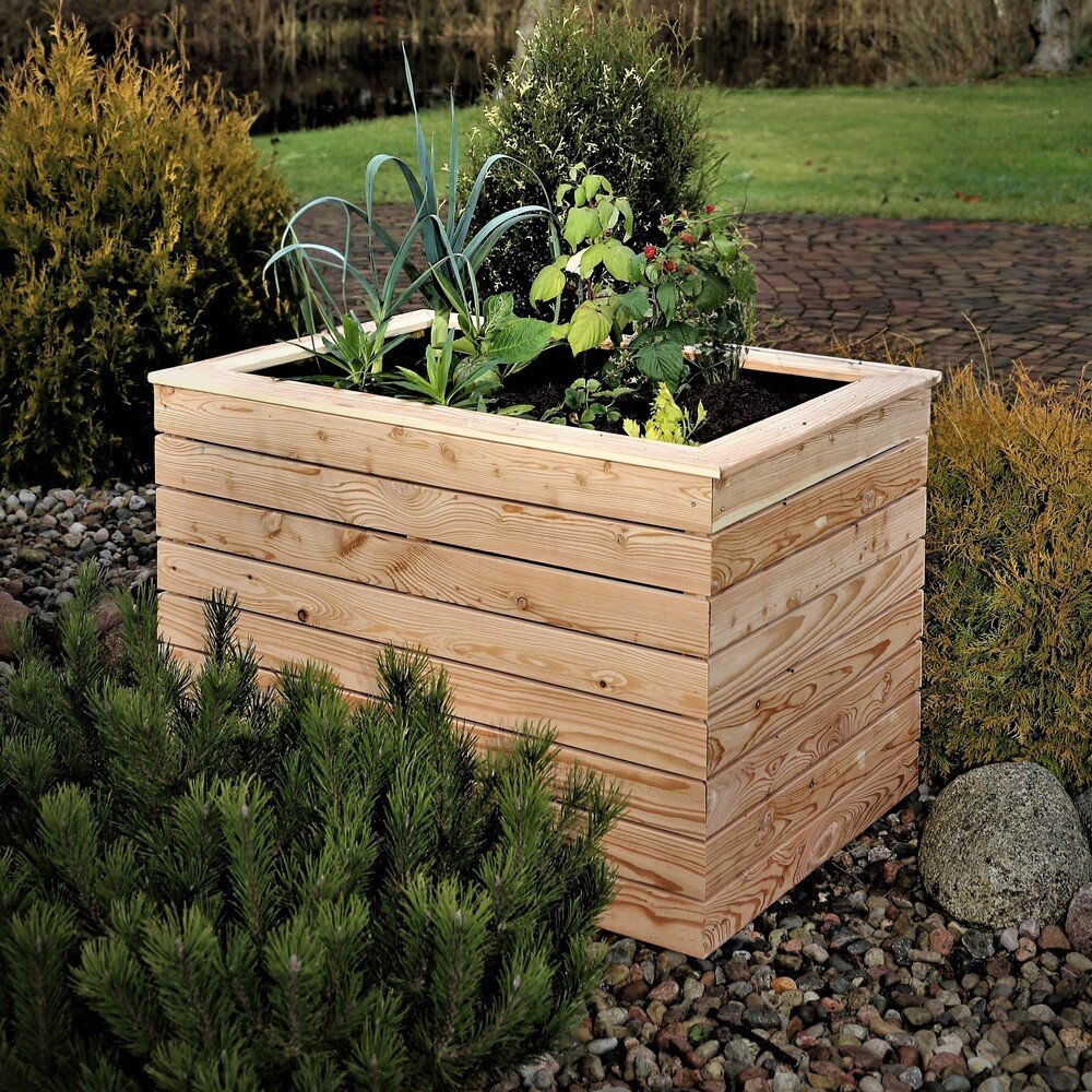 Shire Irena Larchwood Planter - elbec garden buildings
