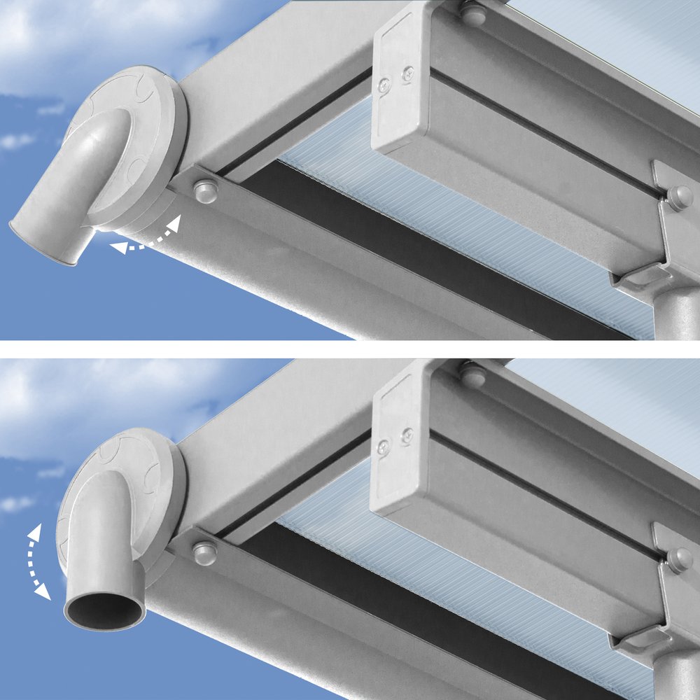 10x18 Sierra White Clear Patio Cover - elbec garden buildings