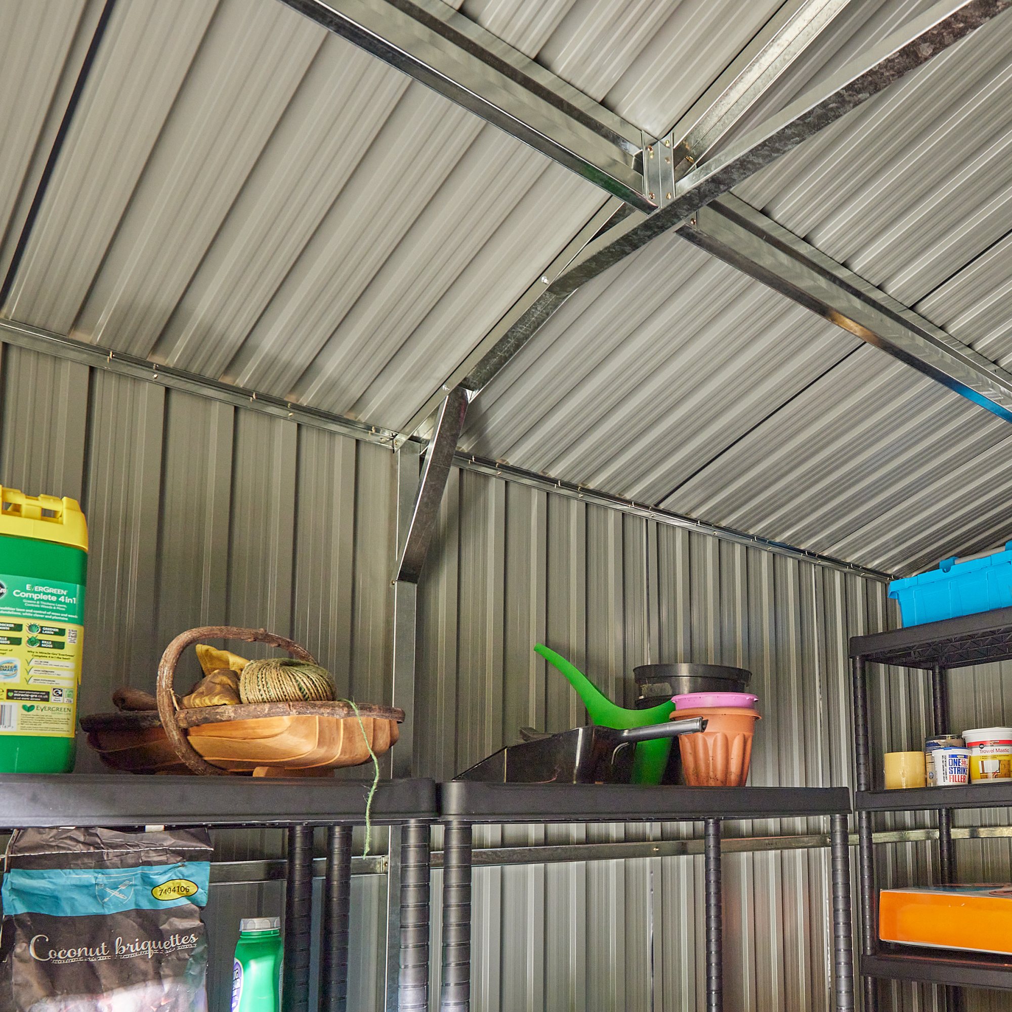 Trentvale 10x12 Metal Shed Dark Grey - elbec garden buildings