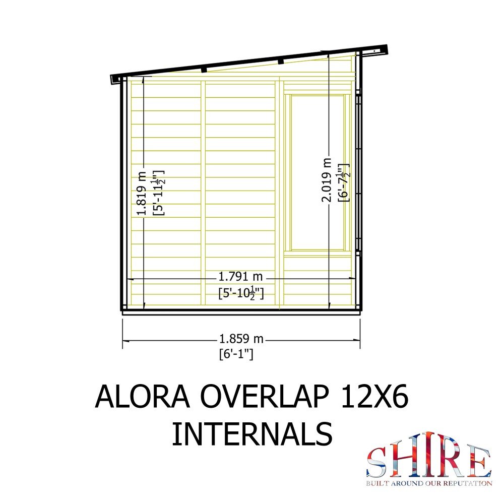12x6 Shire Alora Summerhouse - elbec garden buildings