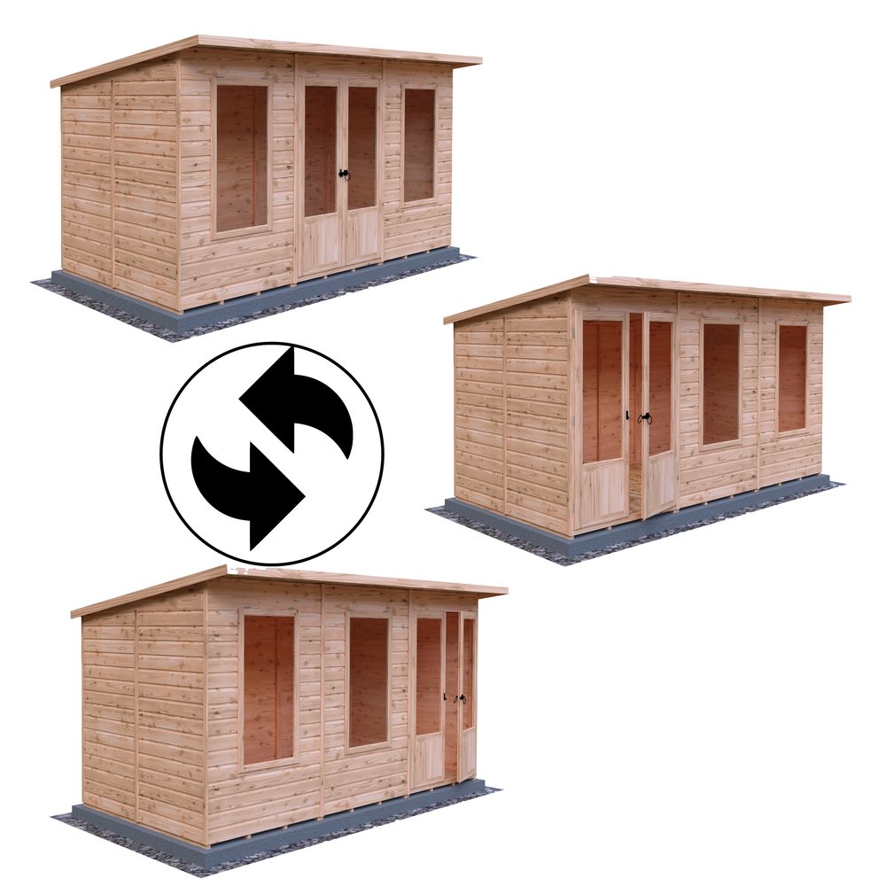 Shire Peony 12 x 6 Pent Summerhouse - elbec garden buildings