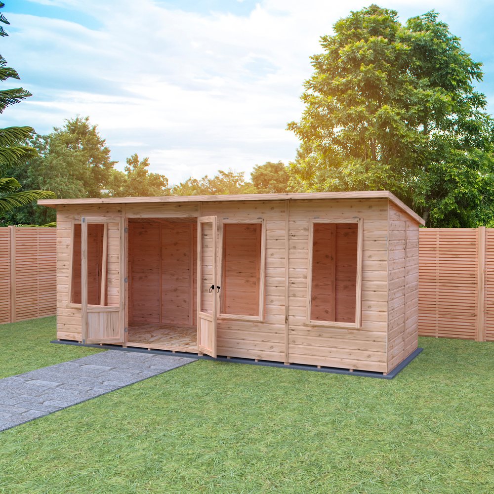 Shire Peony 16 x 6 Pent Summerhouse - elbec garden buildings