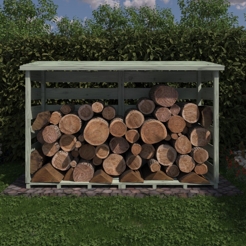 6x3 Shire Large Pent Log Store - Pressure Treated - elbec garden buildings