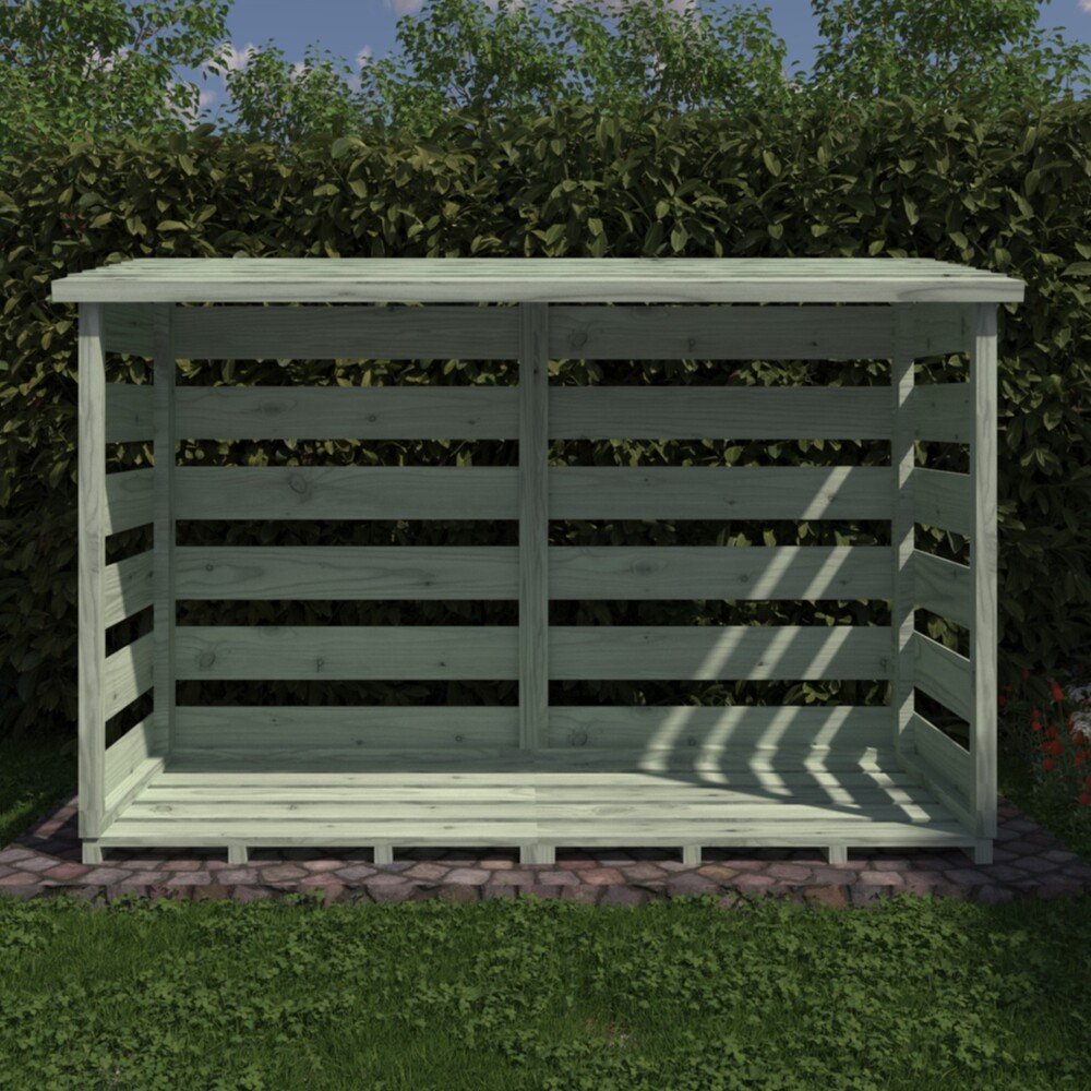 6x3 Shire Large Pent Log Store - Pressure Treated - elbec garden buildings