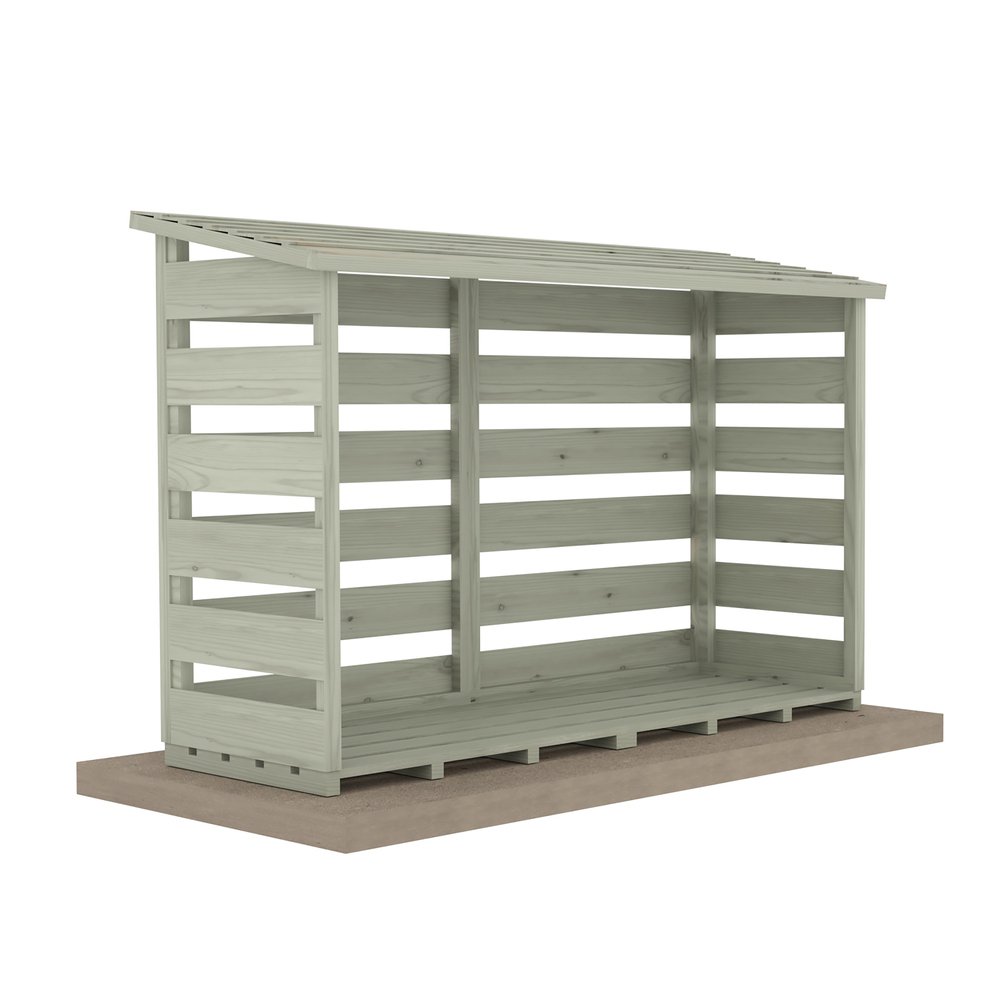 6x3 Shire Large Pent Log Store - Pressure Treated - elbec garden buildings