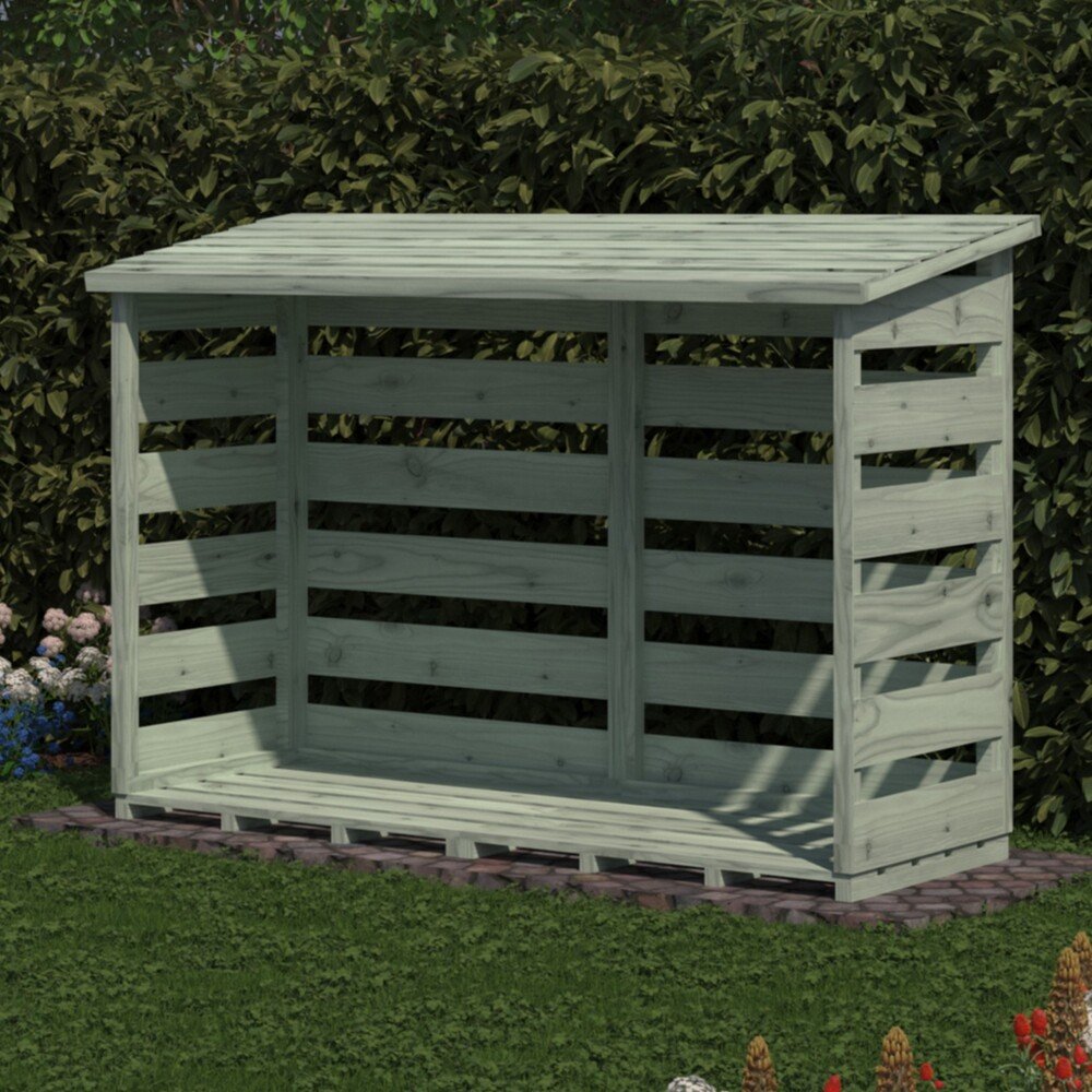 6x3 Shire Large Pent Log Store - Pressure Treated - elbec garden buildings