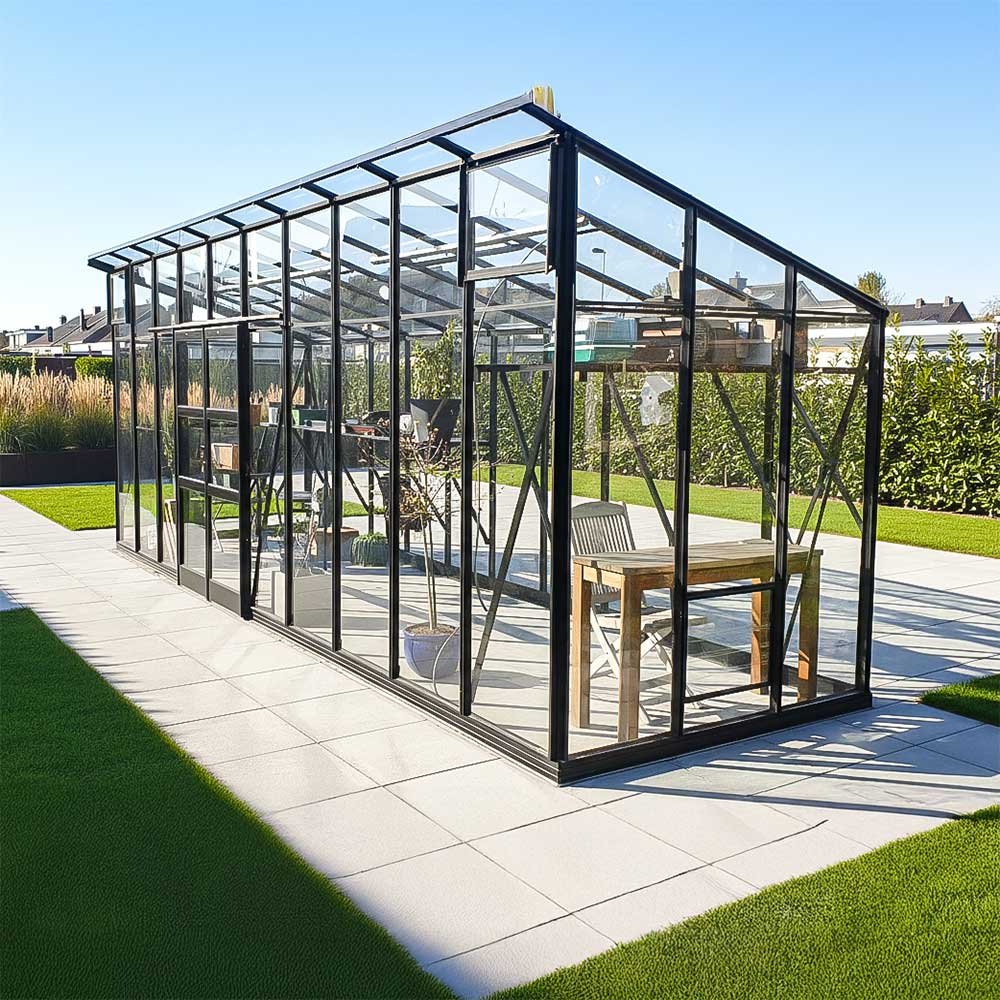 Elite The Edge 600 6 x 14 Pent Roof Greenhouse - elbec - elbec garden ...