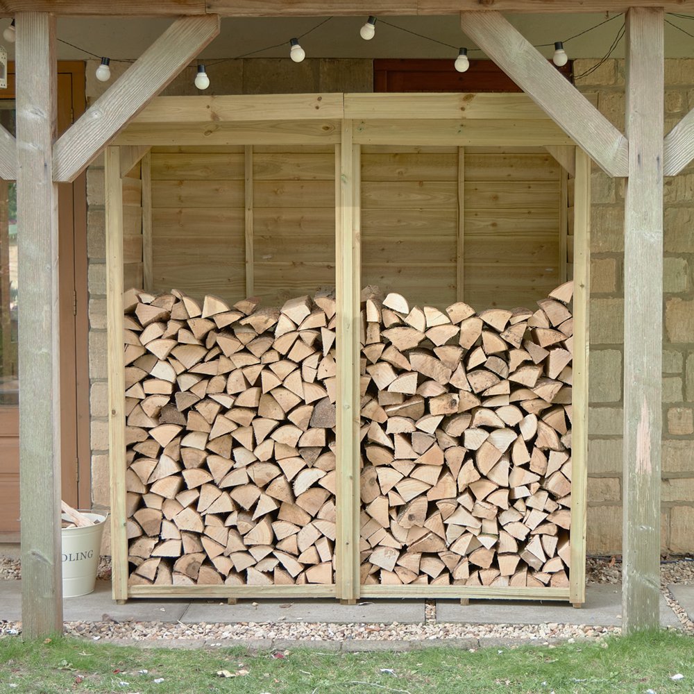 6 x 3 Forest Pent Medium Log Store - elbec garden buildings