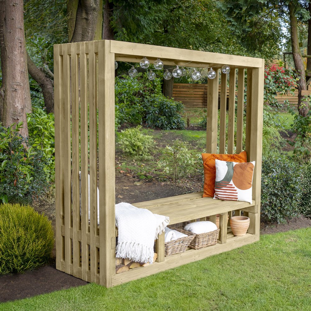 6 x 2 Forest Amalfi Arbour - Pressure Treated - elbec garden buildings