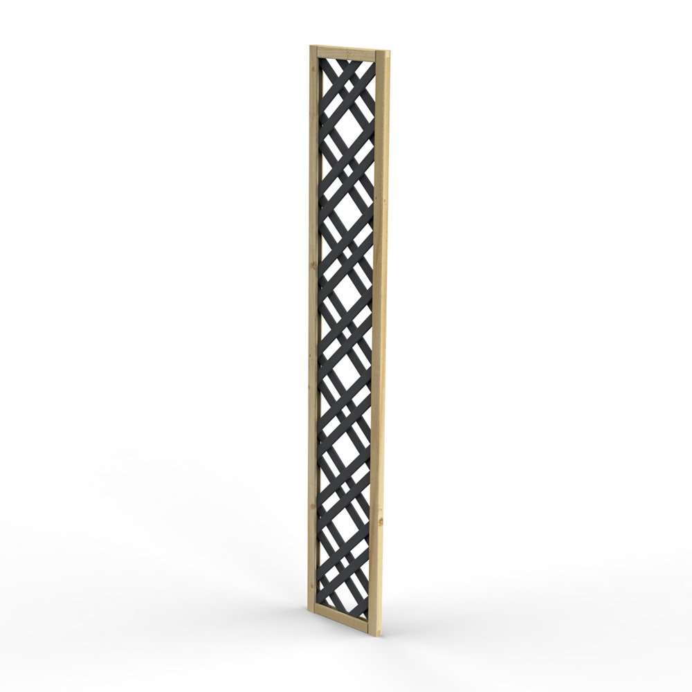 5'11 x 1 Forest Grey Painted Lattice Trellis - elbec - elbec garden ...