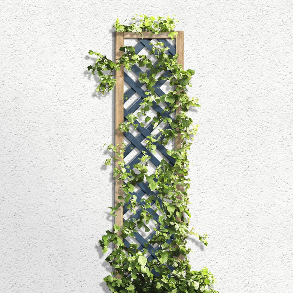 5'11 x 1 Forest Grey Painted Lattice Trellis - elbec - elbec garden ...